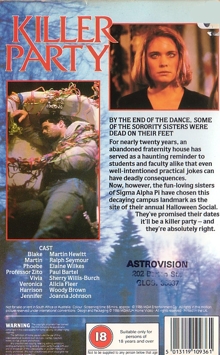 OFDb - Killer Party (1986) - Video: MGM/UA Home Video