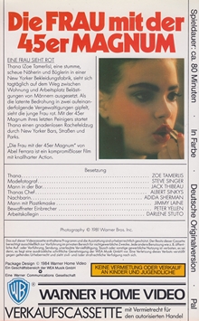 OFDb - Die Frau mit der 45er Magnum (1981) - Video: Warner Home Video