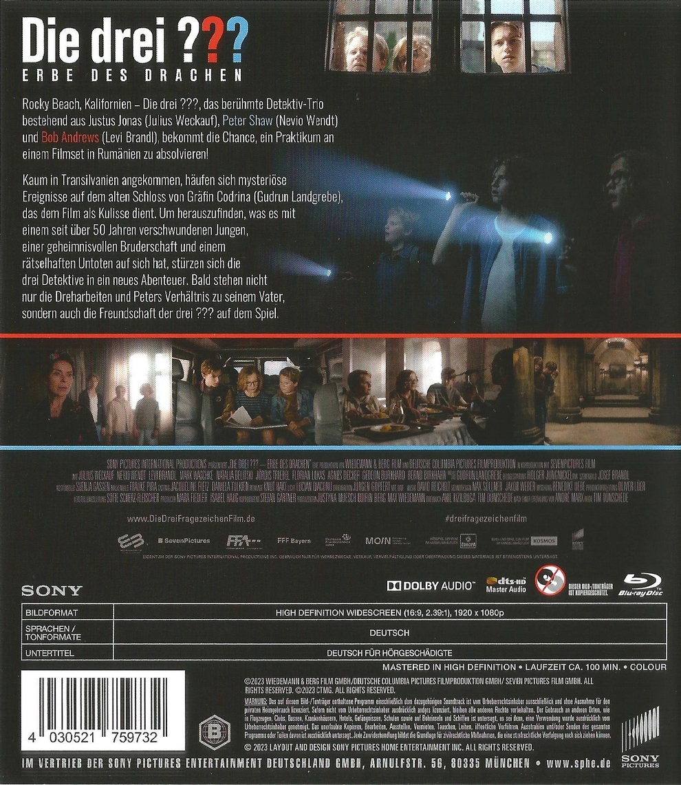 OFDb - Die Drei ??? - Erbe des Drachen (2023) - Blu-ray Disc: Sony