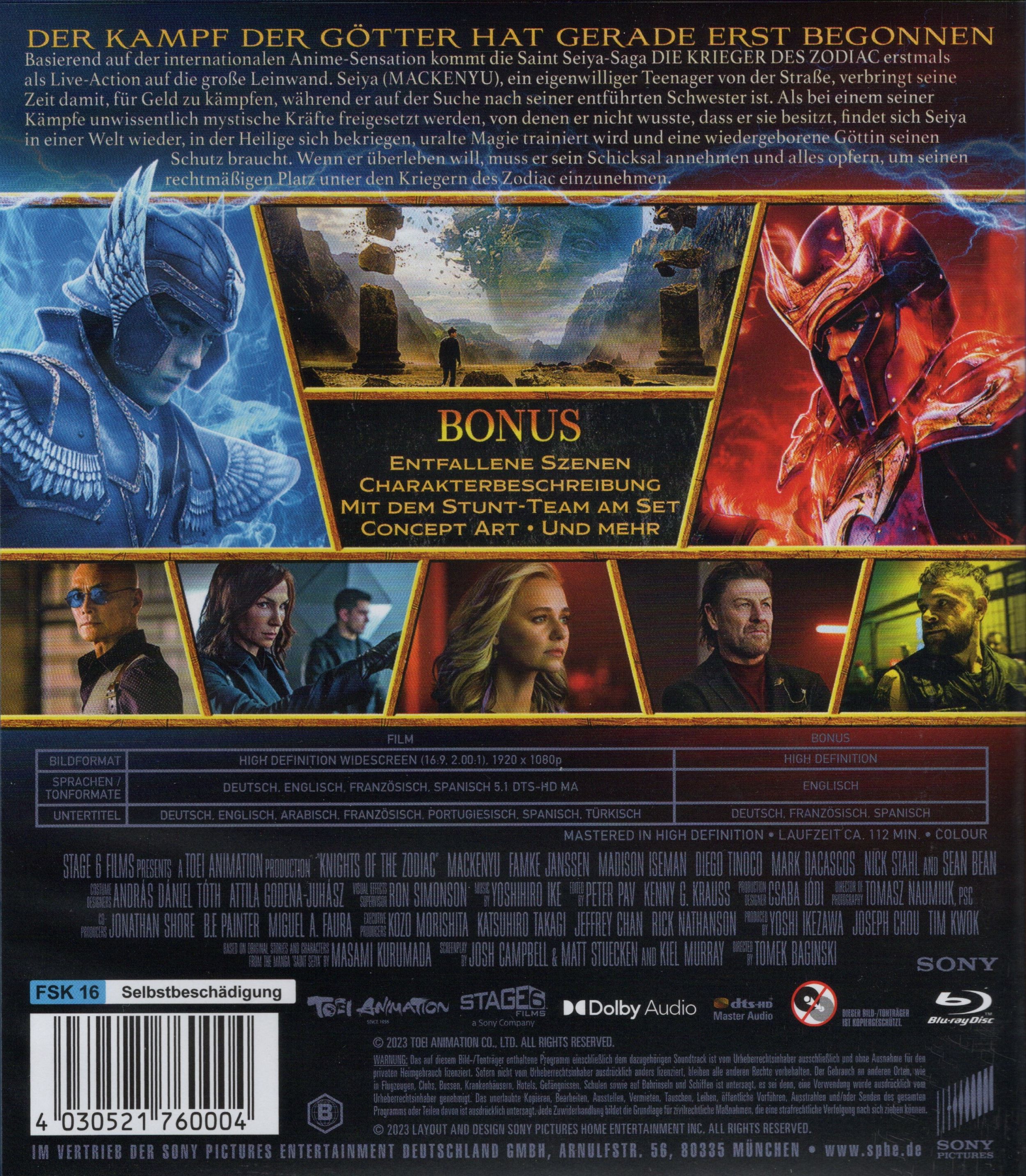 OFDb - Saint Seiya: Die Krieger des Zodiac - Der Film (2023) - Blu-ray Disc: Sony