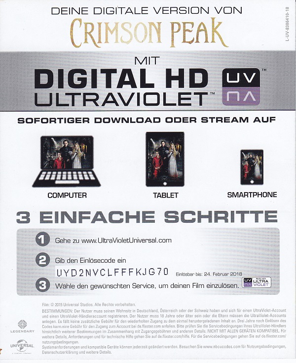 OFDb - Crimson Peak (2015) - Blu-ray Disc: Universal