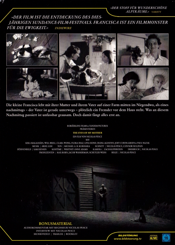 OFDb - The Eyes of My Mother (2016) - Blu-ray Disc: Bildstörung / AL!VE (Drop Out 029)