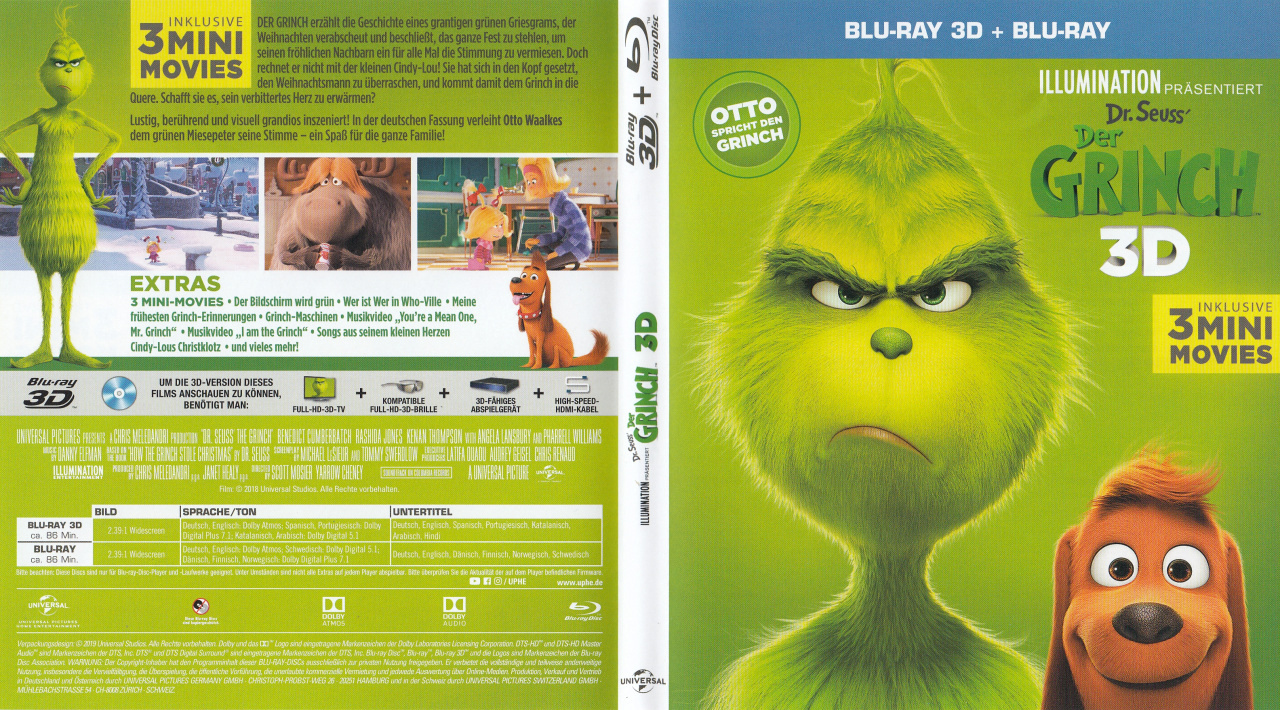 OFDb - Der Grinch (2018) - Blu-ray Disc: Universal (BD 3D + BD)