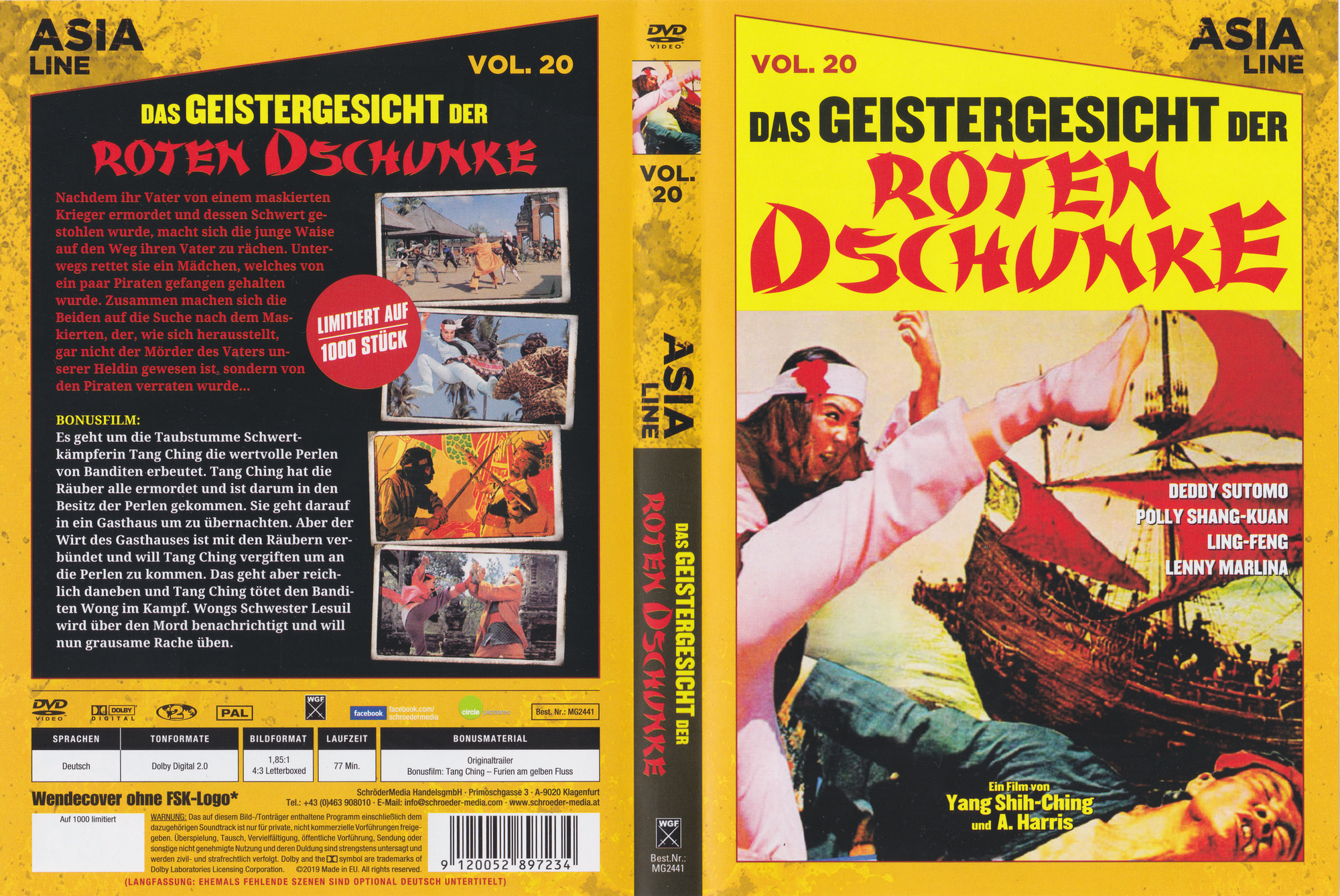 OFDb - Tang Ching - Furien am gelben Fluss (1971) - DVD: WGF (Asia Line Vol. 20) [Limited Edition]