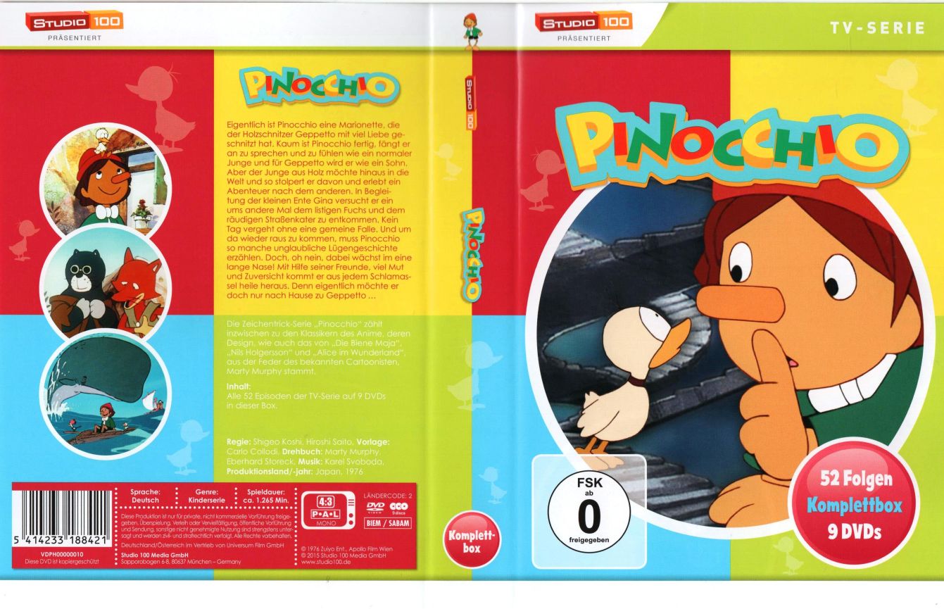 OFDb - Pinocchio (1976) - DVD: Studio 100 / Universum Film (Komplettbox)