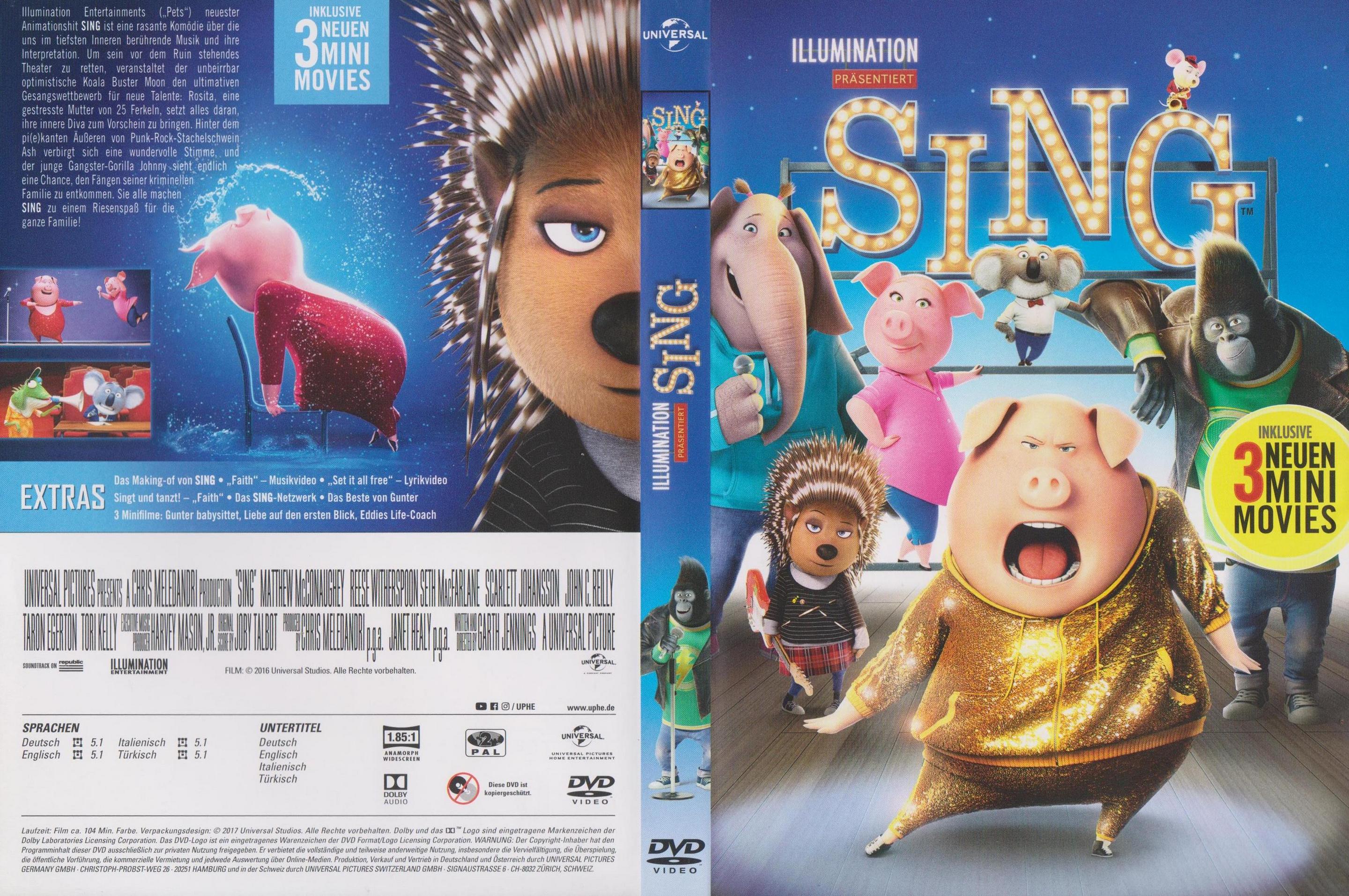 OFDb - Sing (2016) - DVD: Universal