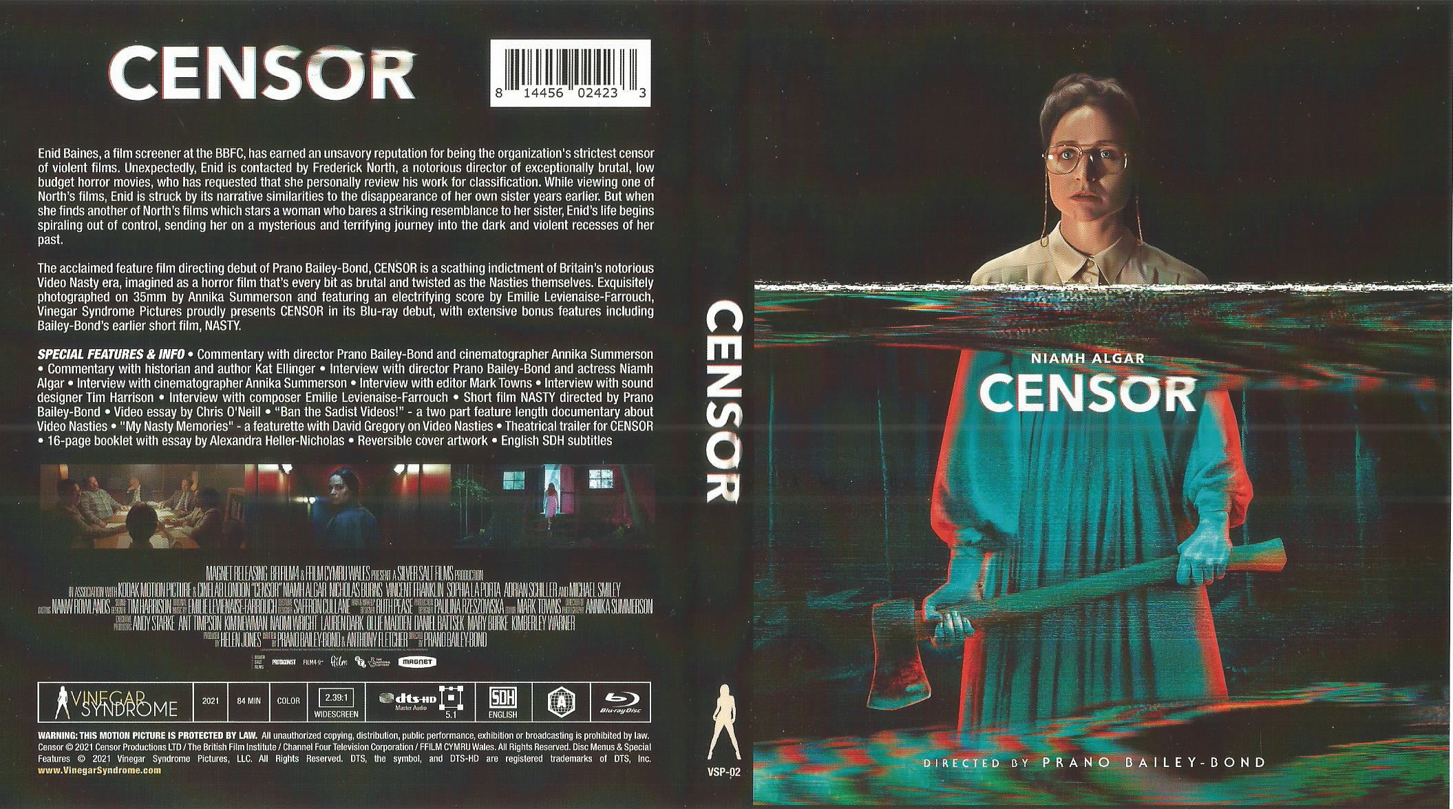OFDb - Censor (2021) - Blu-ray Disc: Vinegar Syndrome (Exclusive Limited Edition)