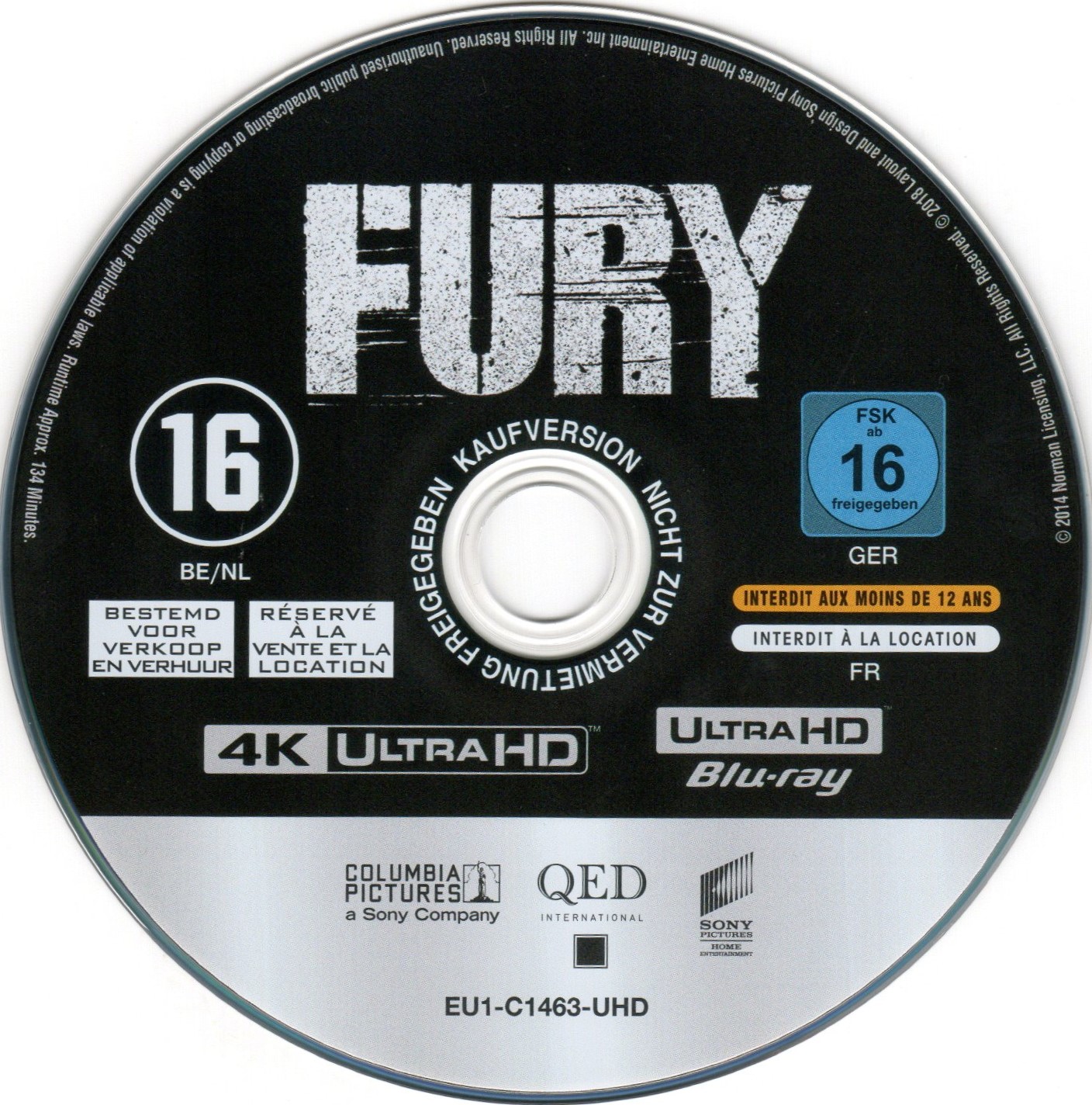 OFDb - Herz aus Stahl (2014) - Ultra HD Blu-ray: Sony