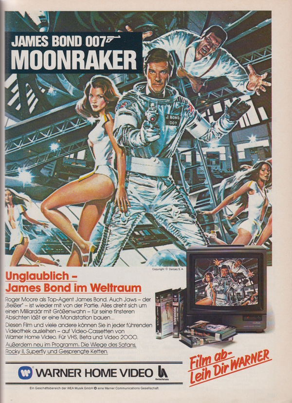 OFDb - Moonraker - Streng geheim (1979) - Video: Warner Home Video (1. Auflage)